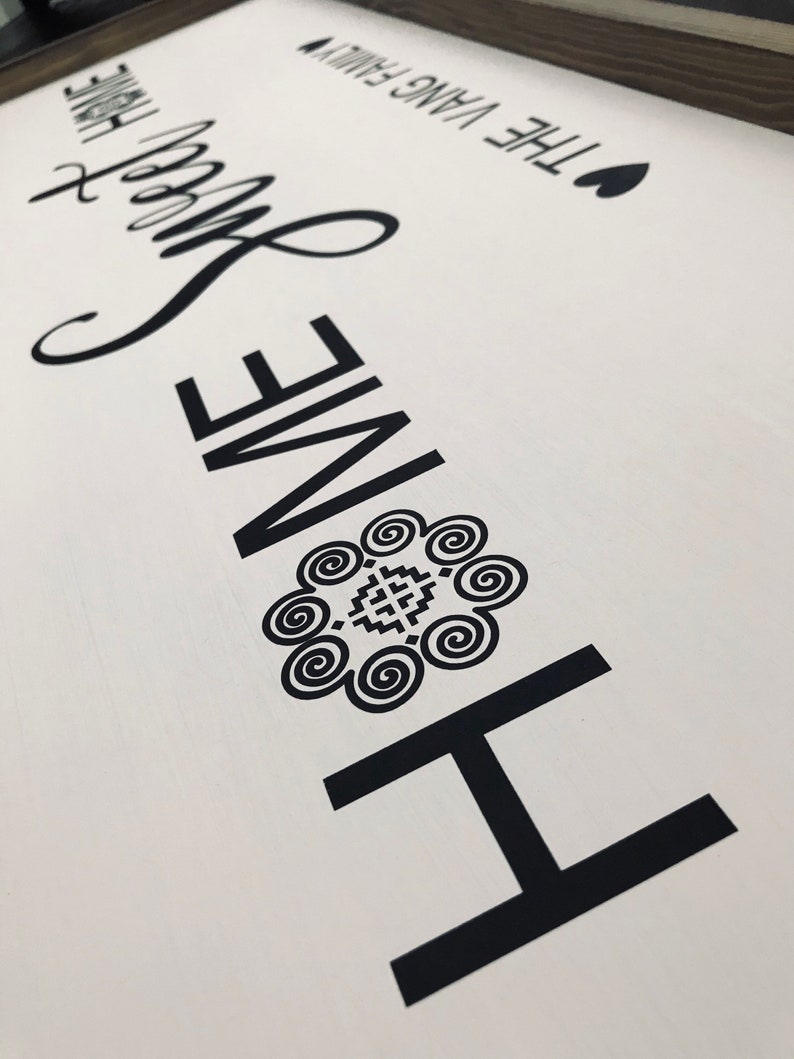 Home Sweet Home Wood Sign | Large Wood Signs | Hmong Sign - Etsy