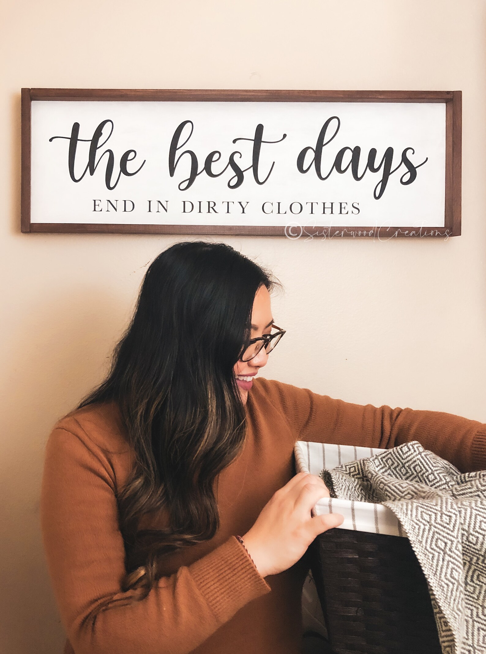 The Best Days End In Dirty Clothes Sign Laundry Room Sign | Etsy