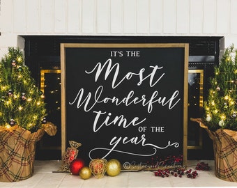 Christmas Sign, It's the Most Wonderful Time of the Year, Christmas ...