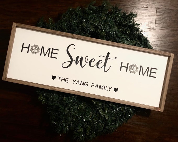 Home Sweet Home Wood Sign Large Wood Signs Hmong Sign - Etsy