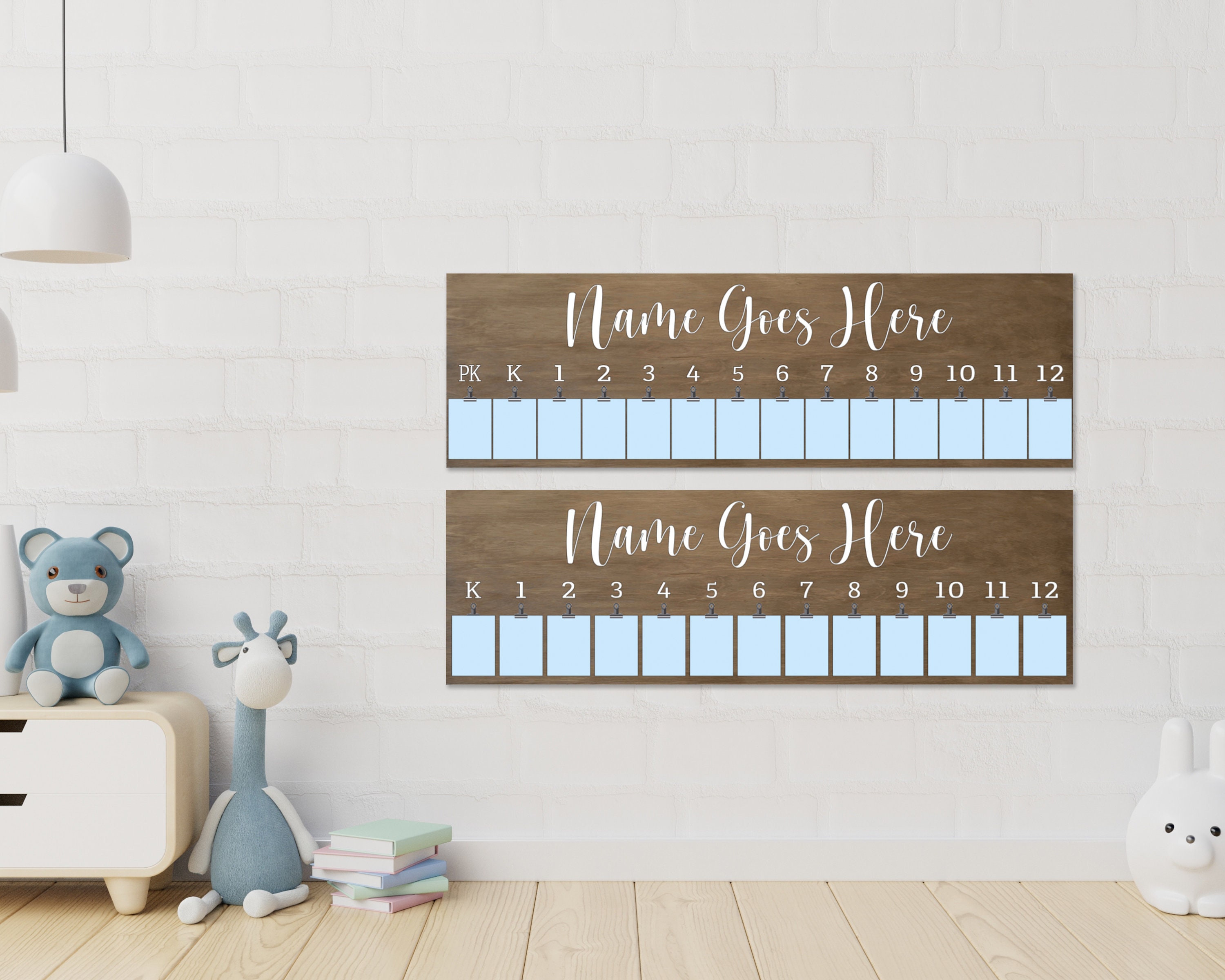 School Grade Pictures Hanger Wood Sign PK 12th Grade - Etsy