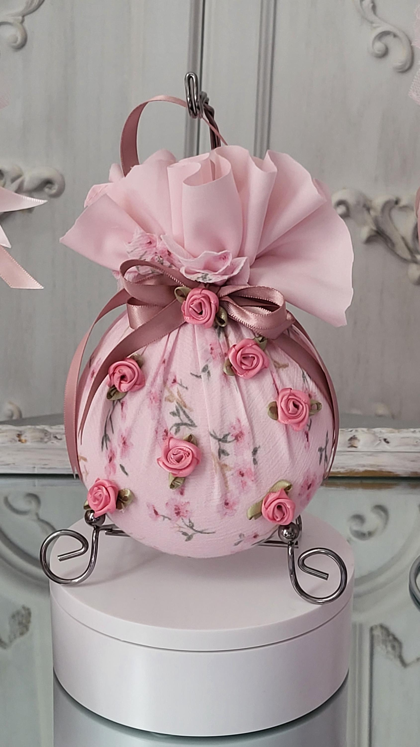 Feminine Dainty Shabby Chic Coquette Pink Large 4" 3D Floral Patterned ...