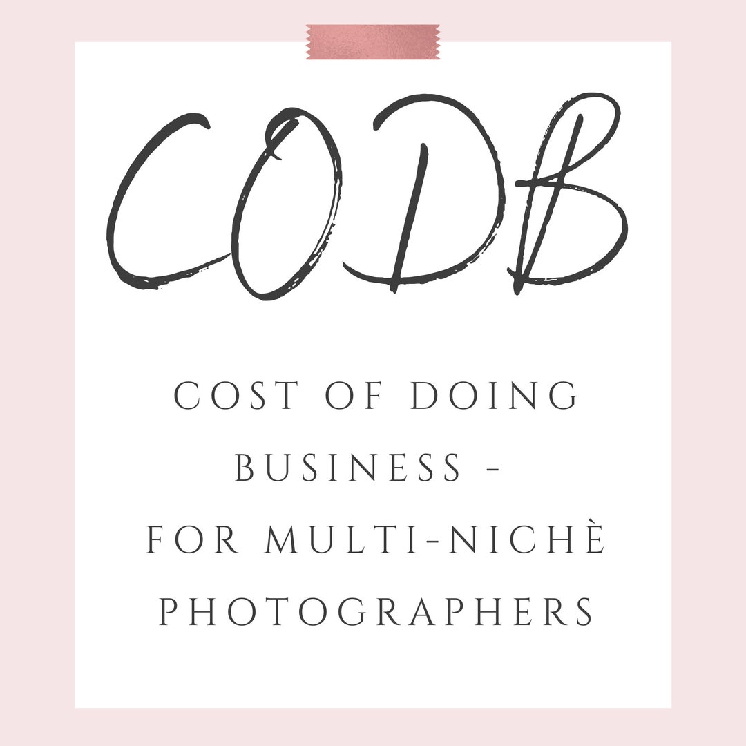 Photographer Cost of Doing Business Spreadsheet CODB - Etsy