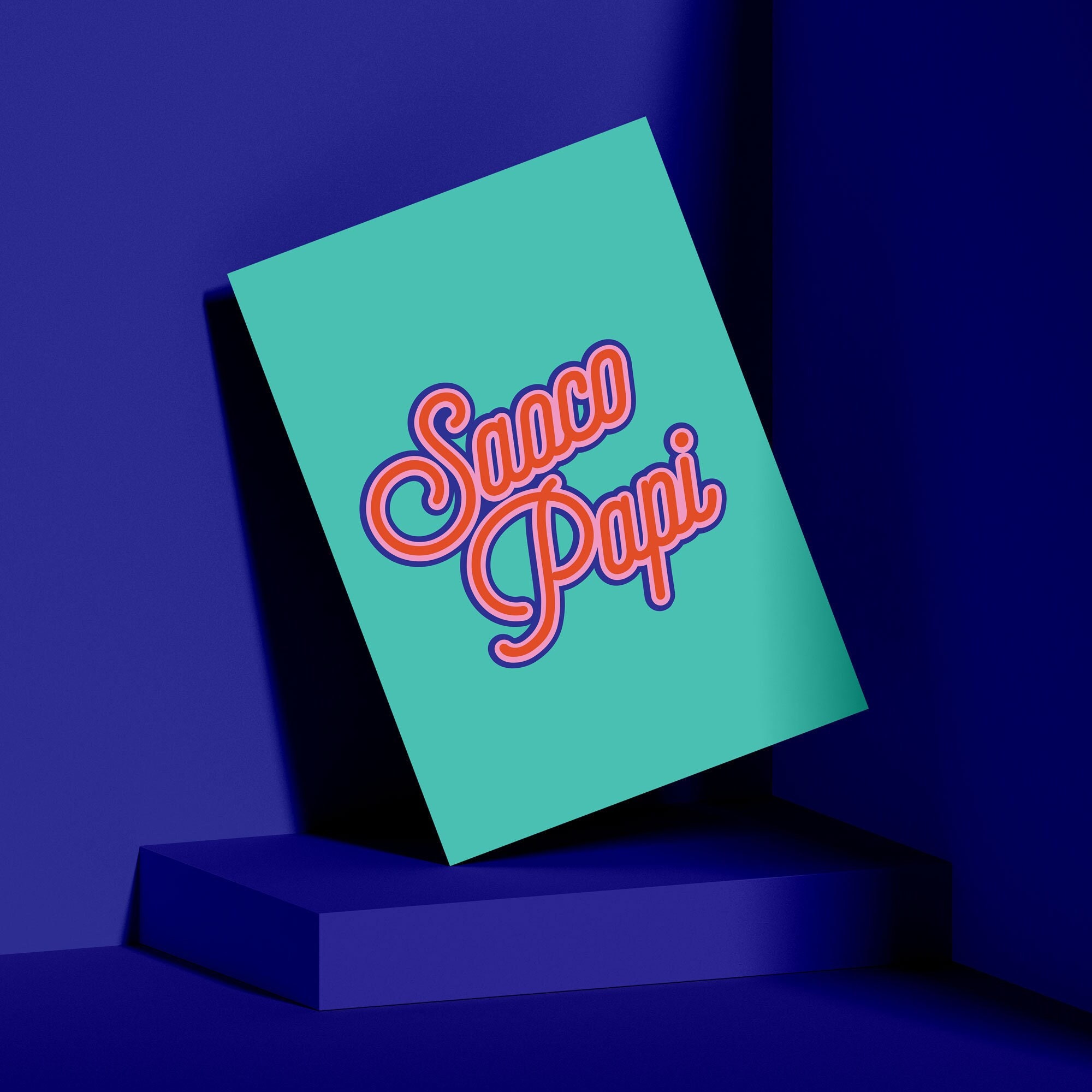 Lámina artística Saoco Papi - Etsy España