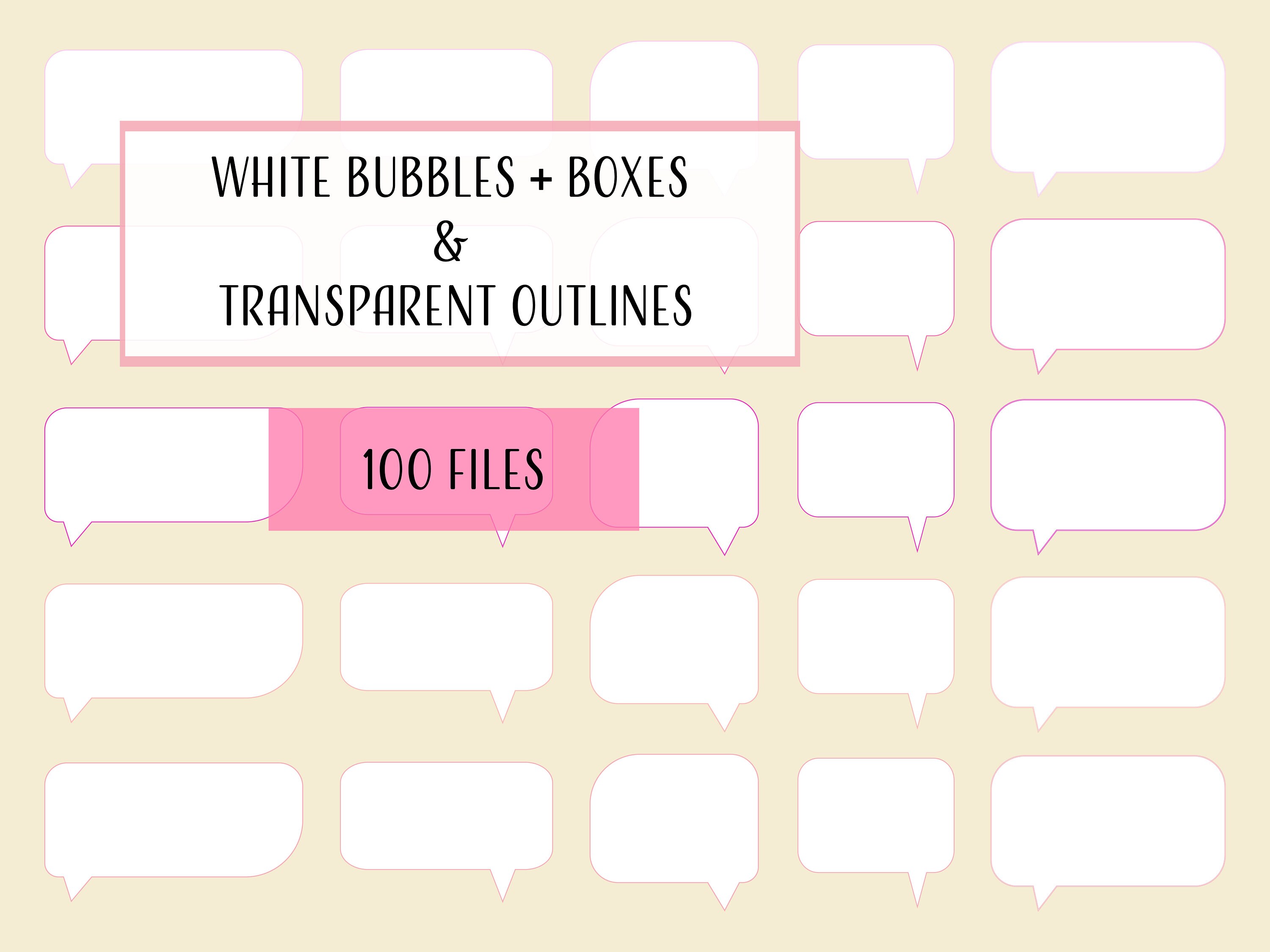 Pink Speech Bubble Clipart: 150 PNG & SVG Files (instant Download) - Etsy