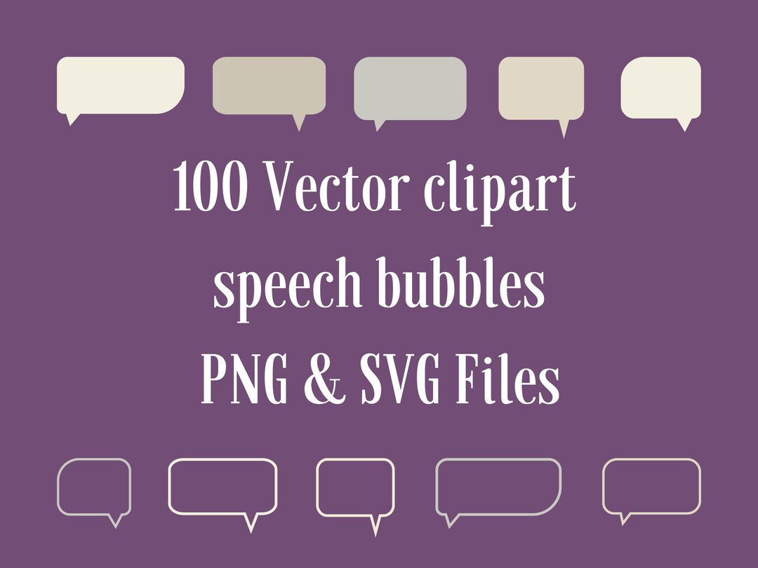 Speech Bubble Clipart › 100 Vector Speech Bubbles PNG Transparent ...