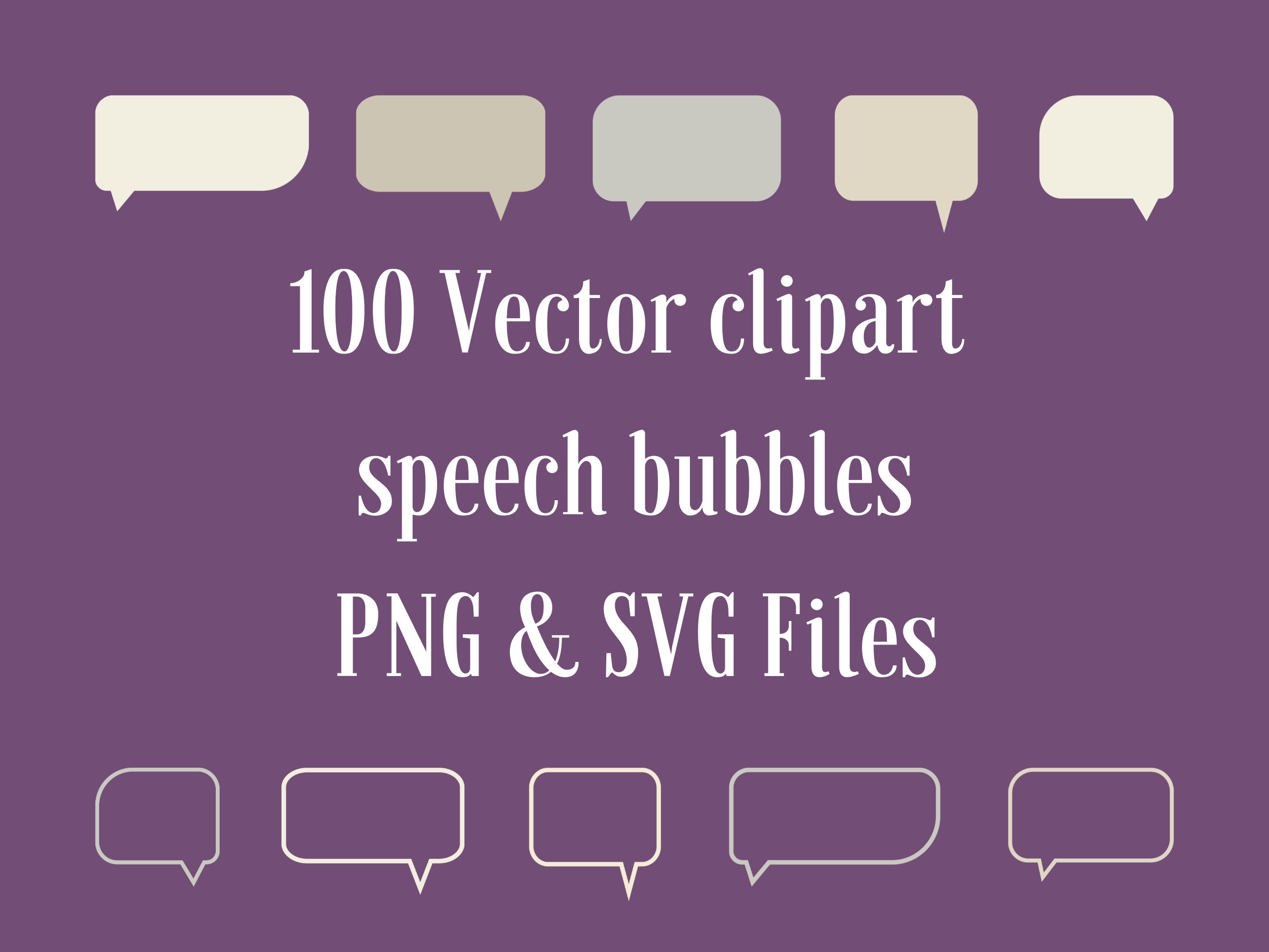 Speech Bubble Clipart › 100 Vector Speech Bubbles PNG Transparent ...