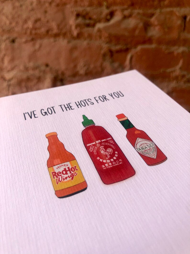 Hot Sauce Card I've Got the Hots for You Couple - Etsy