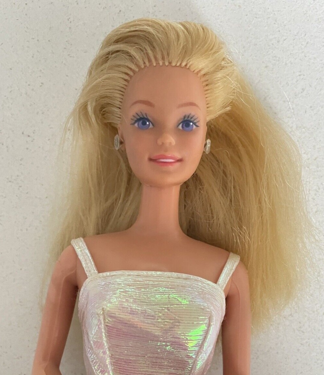 Barbie With Crystal White Dress Vintage Retro 80's Girls - Etsy