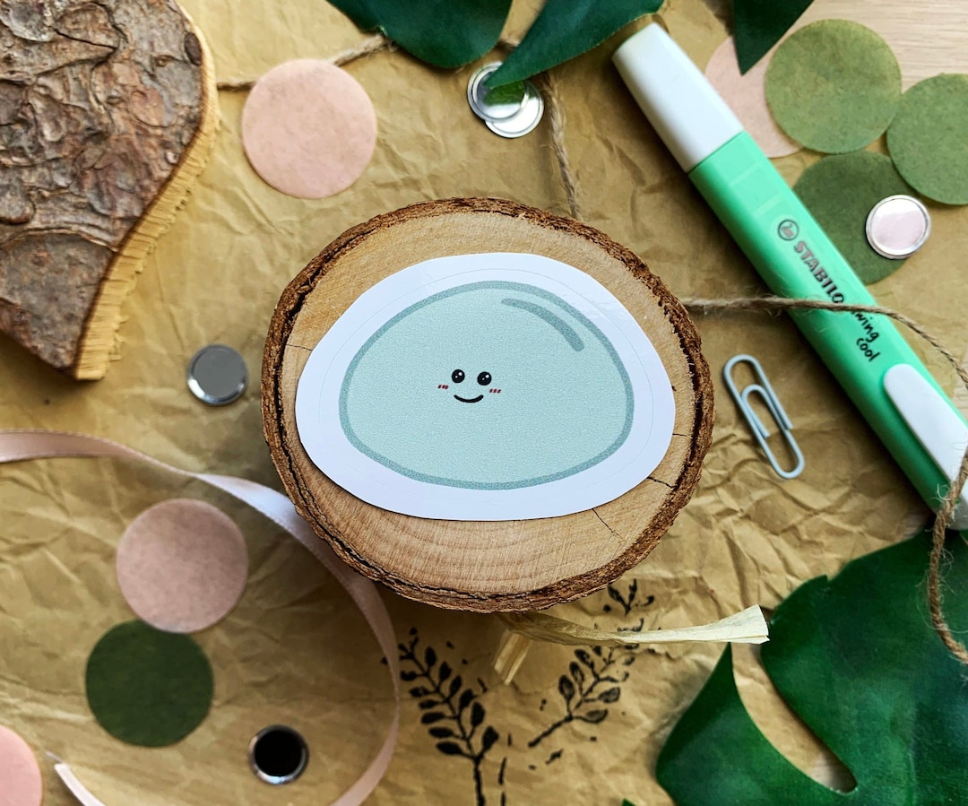 Mooni the Mochi | Green Korean Mochi Sticker | Cute Sticker | Sweet ...