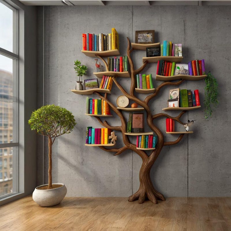 Tree Bookshelf - Etsy