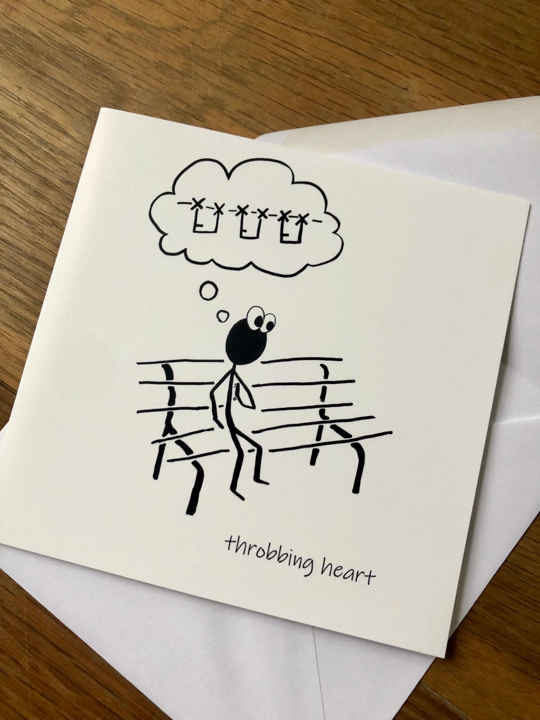 Musicians Card- Valentine’s Day Card - Throbbing Heart - Music Love ...
