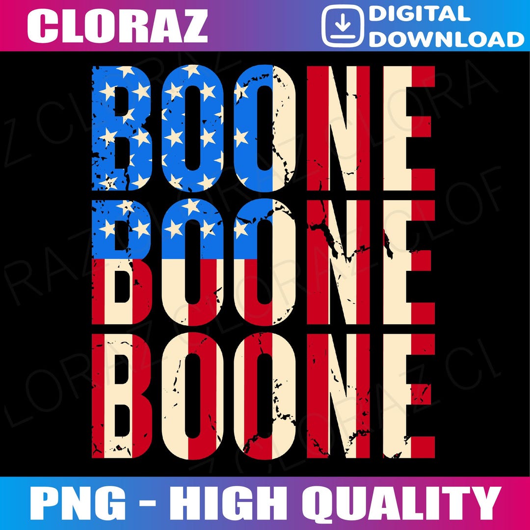 Boone Family Name I Love Boone Personalized Vintage US Flag Svg ...