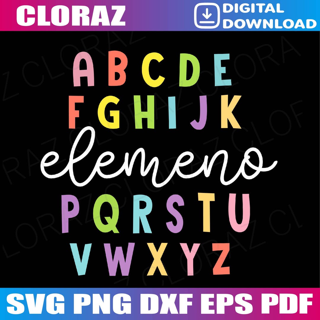 Alphabet ABC Elemeno Teacher Student Back to School Svg, Alphabet ...