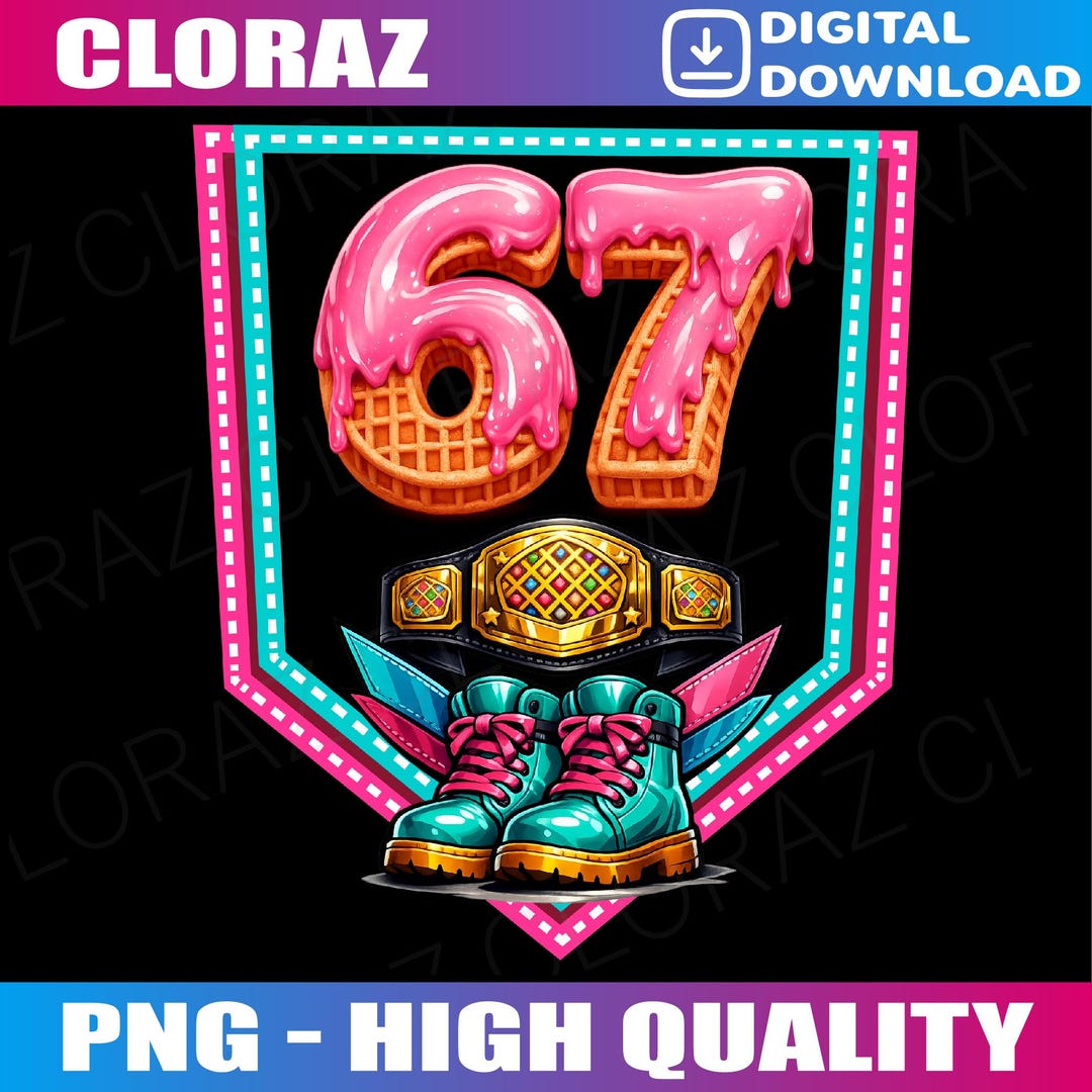 Wrestling Drip Number 67 Wrestling Player Png, 67 Ice Cream Drip Number ...