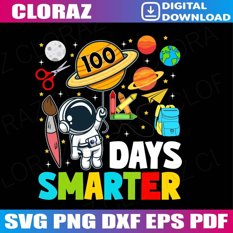 100 Days Smarter Svg - Etsy