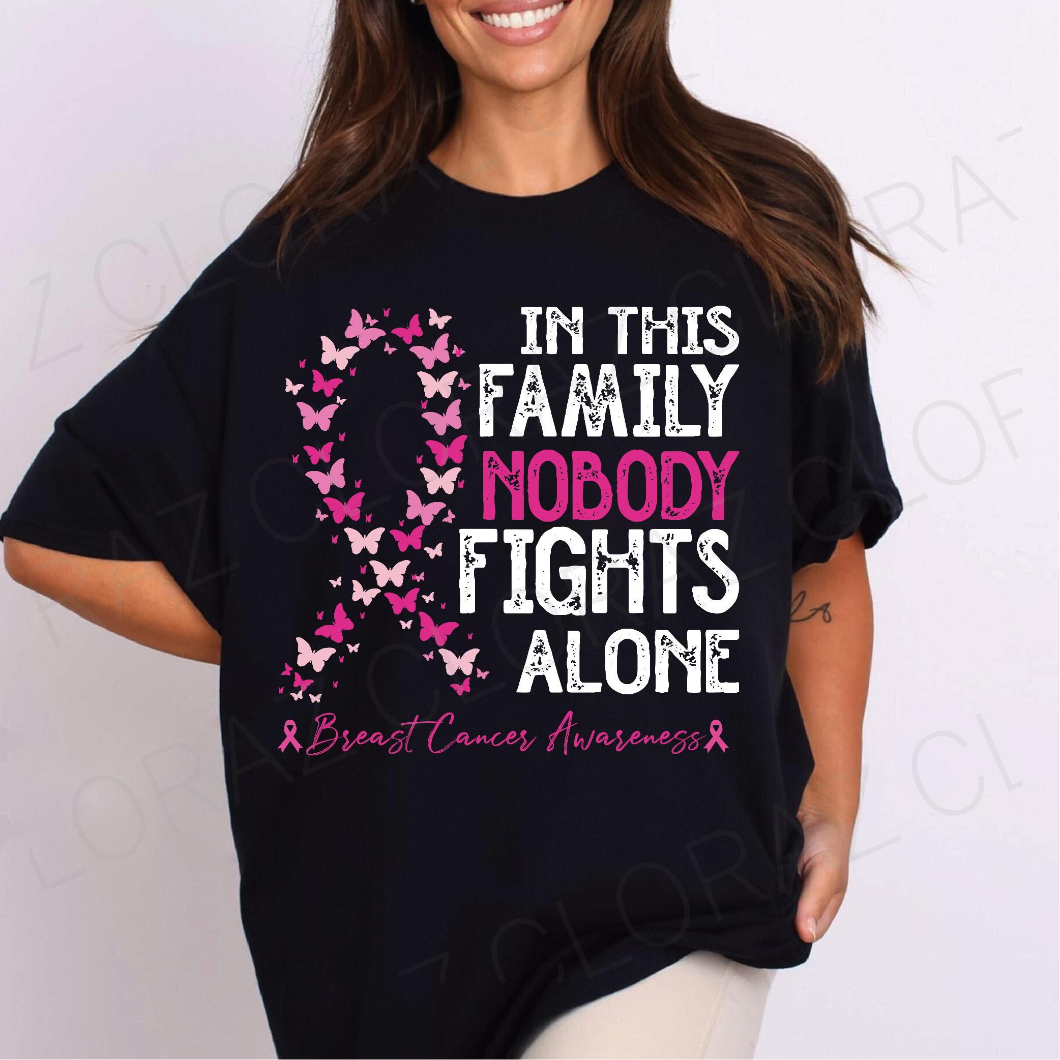 In This Family No One Fights Alone Svg, Cancer Survivor Svg, Breast ...