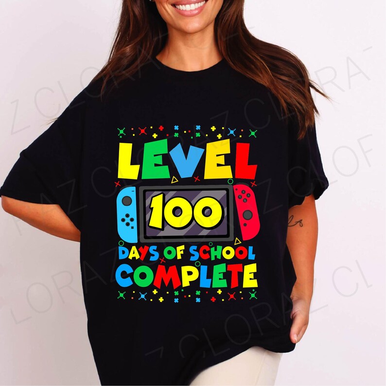 Level 100 Days of School Complete Gamer Video Games Boys Svg, Happy ...