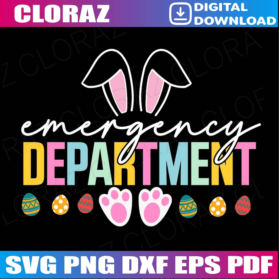 Emergency Department Bunny Emergency Room Nurse Easter Svg, Nurse ...