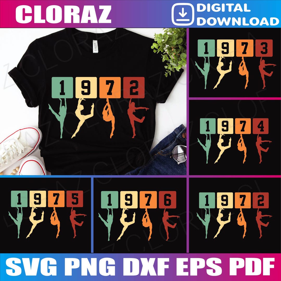 Bundle Birth Year 1972-1976 Birthday Svg, Legends Were Born 1972-1976 ...