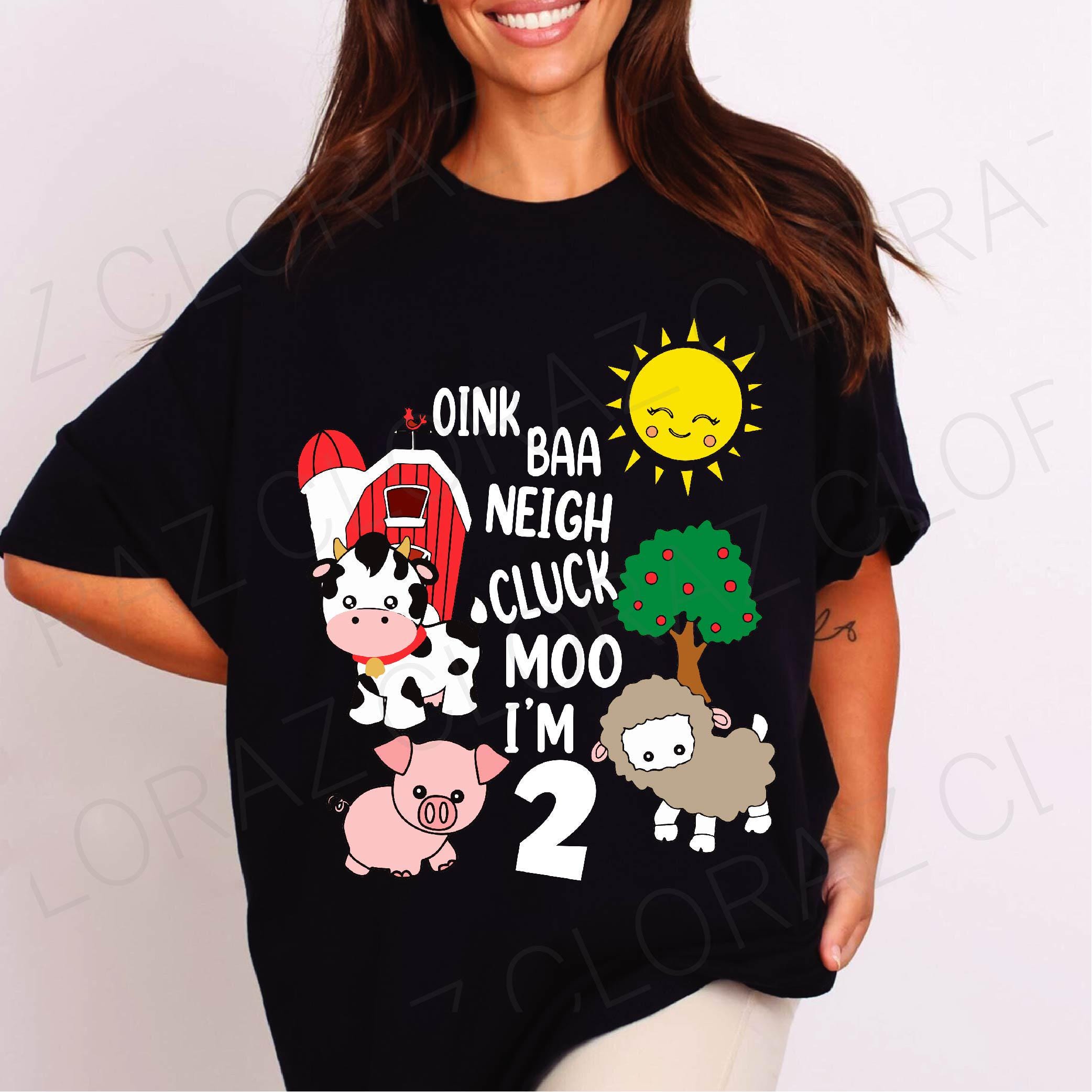 Oink Baa Neigh Cluck Moo I Am 2 Svg, Farm Animal Birthday Party, Svg ...