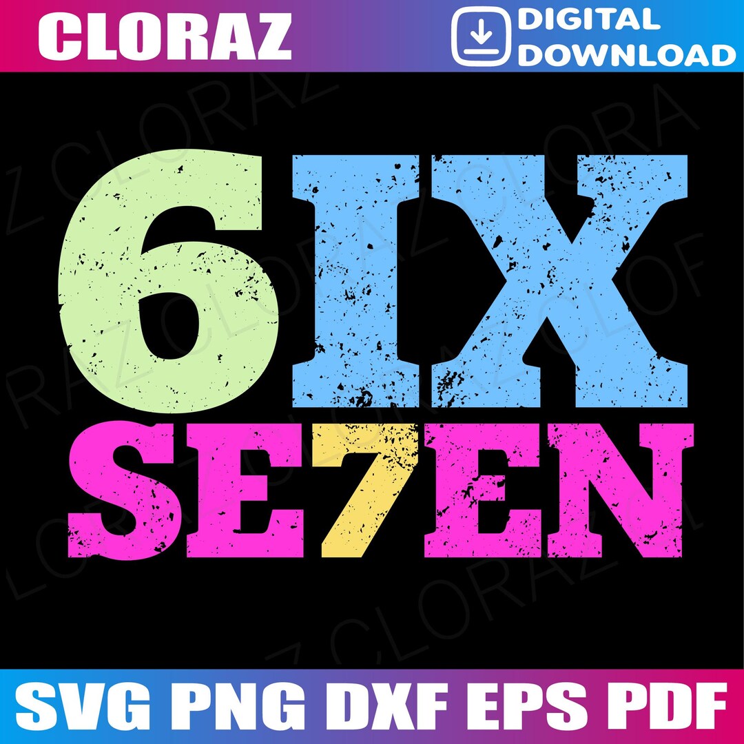 Vintage 6ix Se7en Funny 67 Meme Svg, Six Seven 6 7 Meme Svg, Viral ...