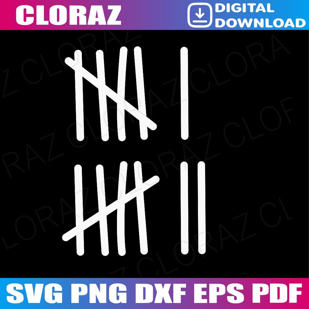 Six Seven 6 7 Meme Tally Marks Counting Gen Alpha Slang Math Svg, Funny ...