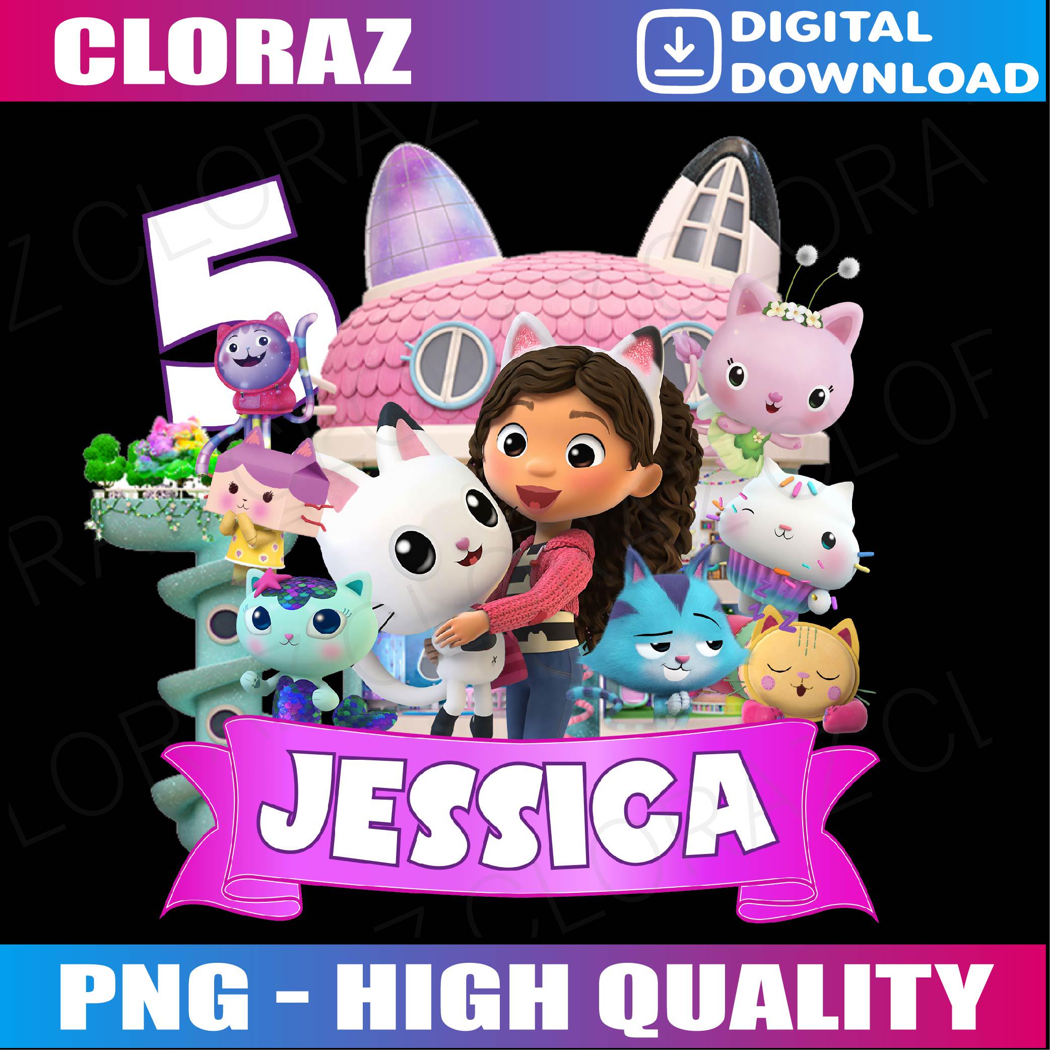 Gabbi Dollhouse Birthday Png, Gabbis Birthday Printable, Gabbis ...