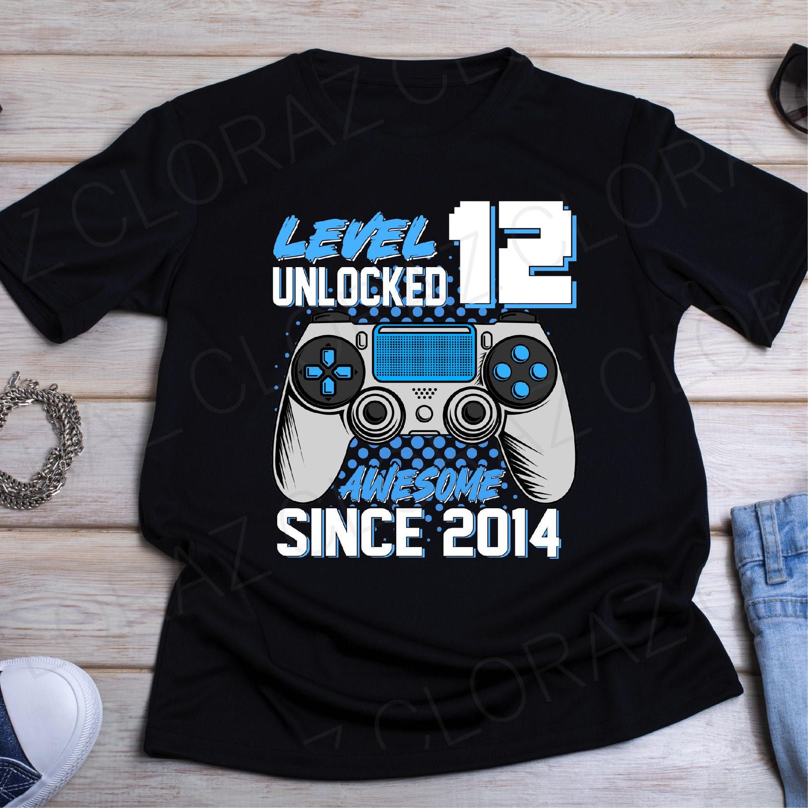 12th Birthday Boy Level 12 Gamer 12 Year Video Game Party Svg, Awesome ...