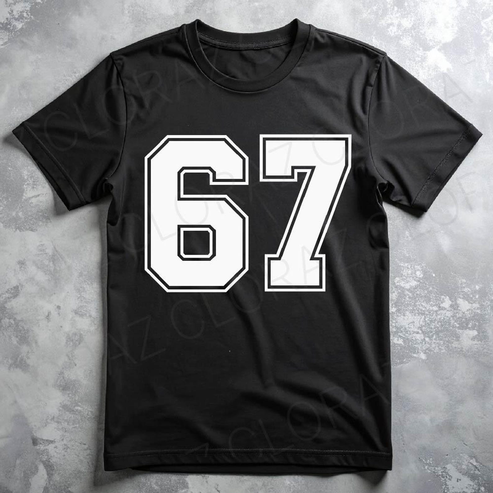 Number 67 Numbered Uniform Sports Jersey Team 67th Birthday Svg, 67 SVG ...