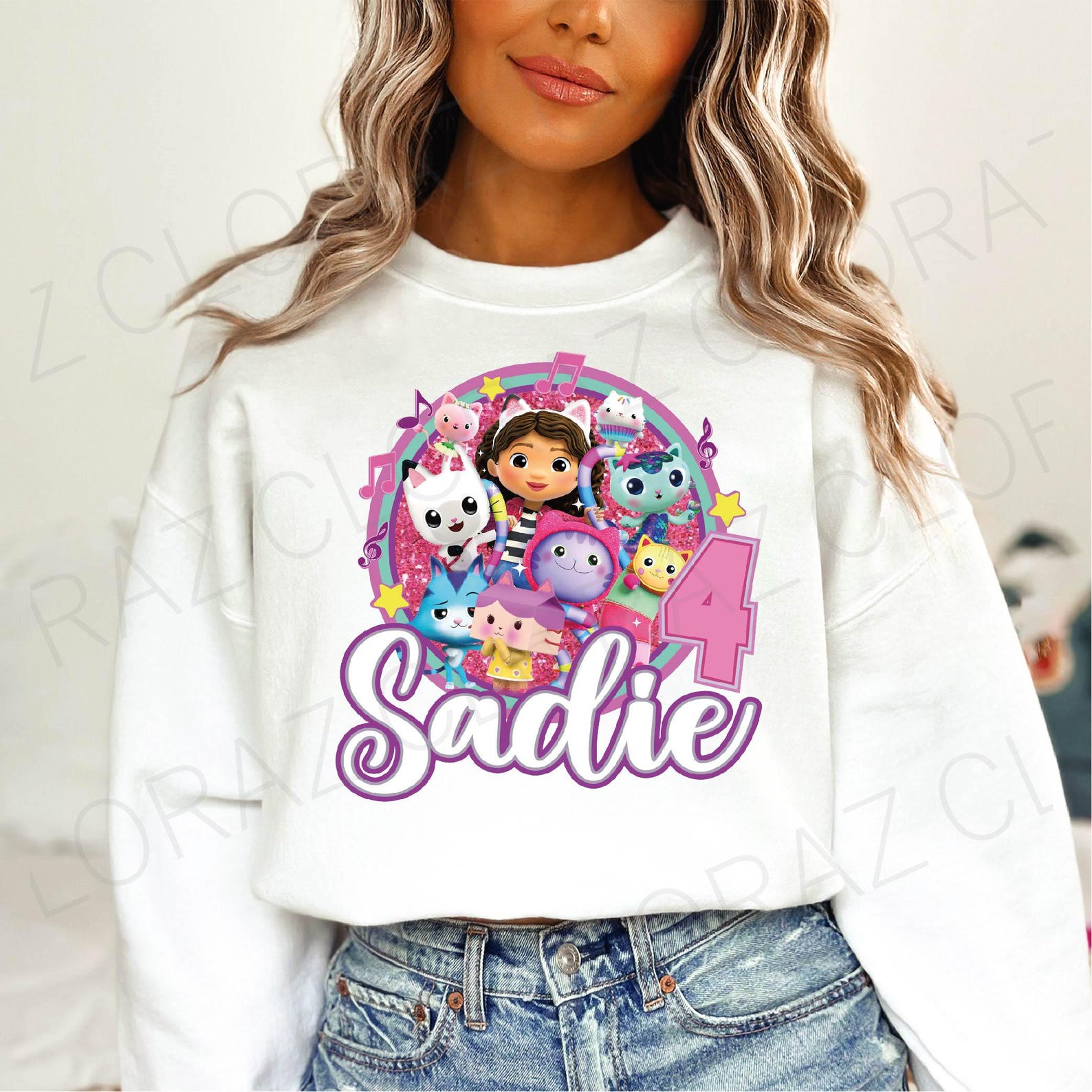 Personalized Dollhouse Png, Cat Doll House Birthday Png, Gabbi Birthday ...