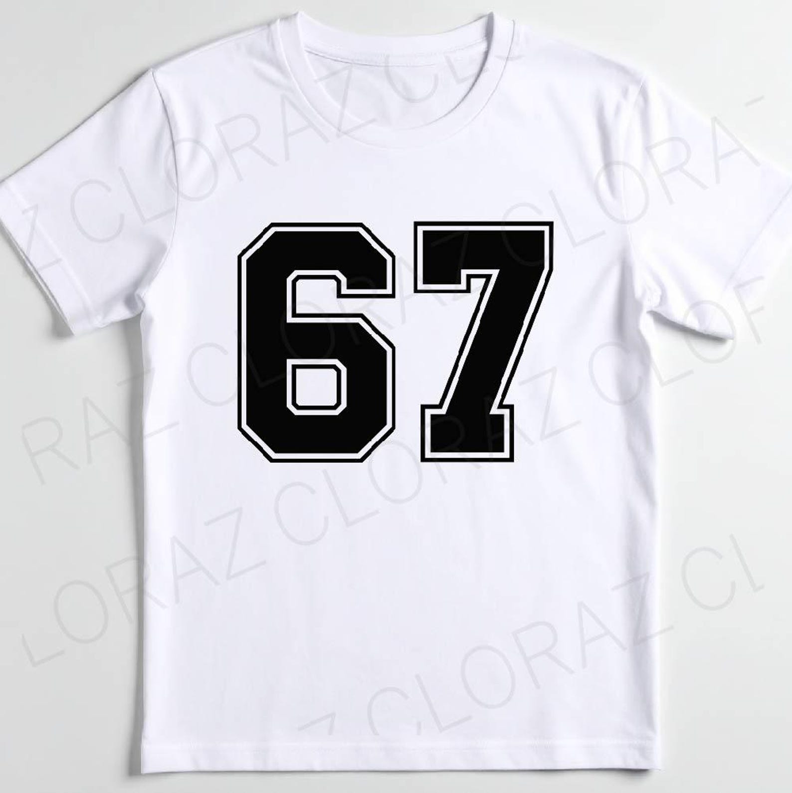 Number 67 Numbered Uniform Sports Jersey Team 67th Birthday Svg, 67 SVG ...
