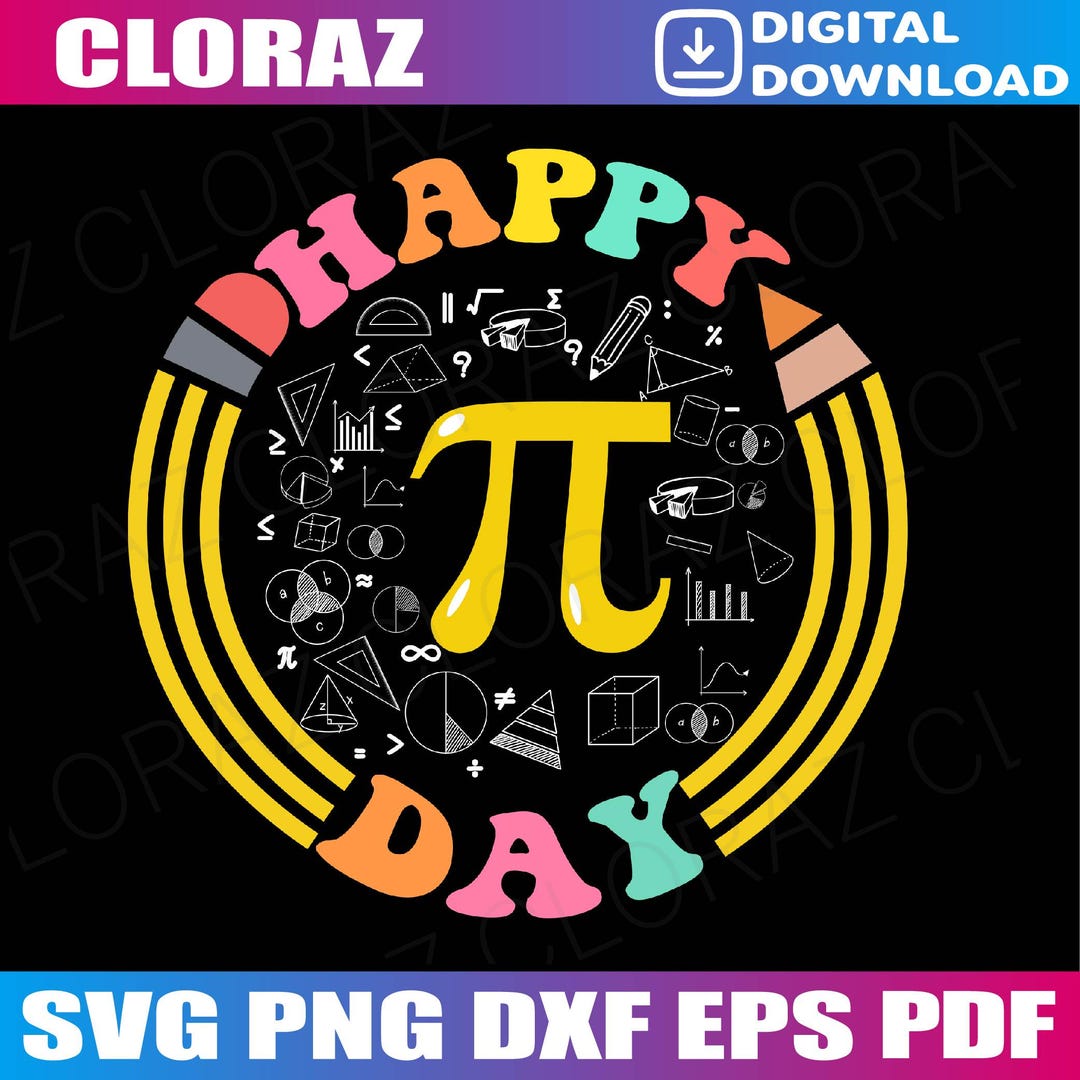Teachers Pi Day Svg, Funny 3.14 Math Nerd Svg, Cute Mathematics Svg ...