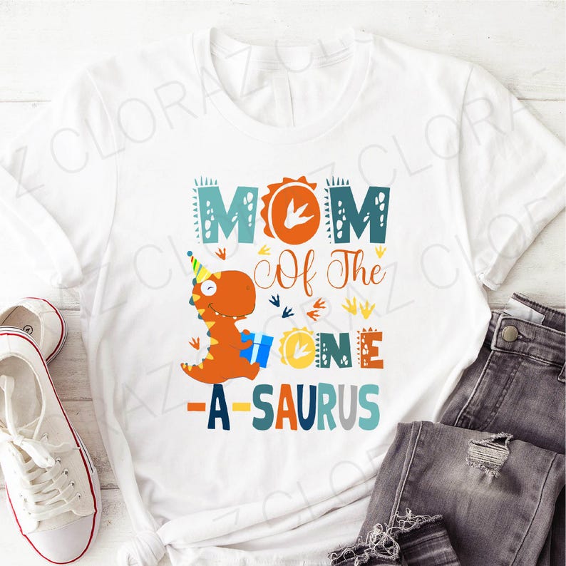 Mom of the One-a-saurus 2nd Birthday Dinosaur Party Svg, One-a-aaurus ...