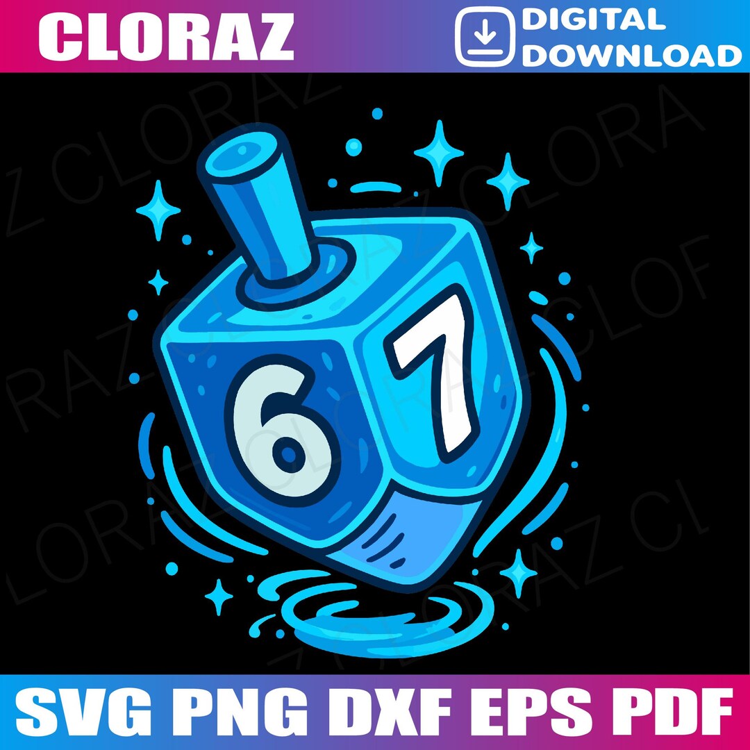 Six Seven Meme Hanukkah Svg, Hanukkah Dreidel , Dreidel Svg, Six Seven ...