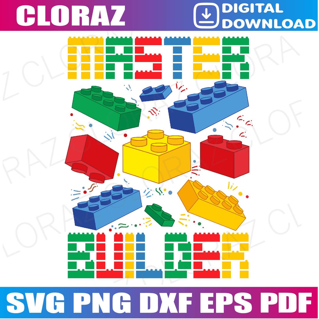 Brick Builder Funny Blocks Building Master Builder Svg, Funny Brick Svg ...