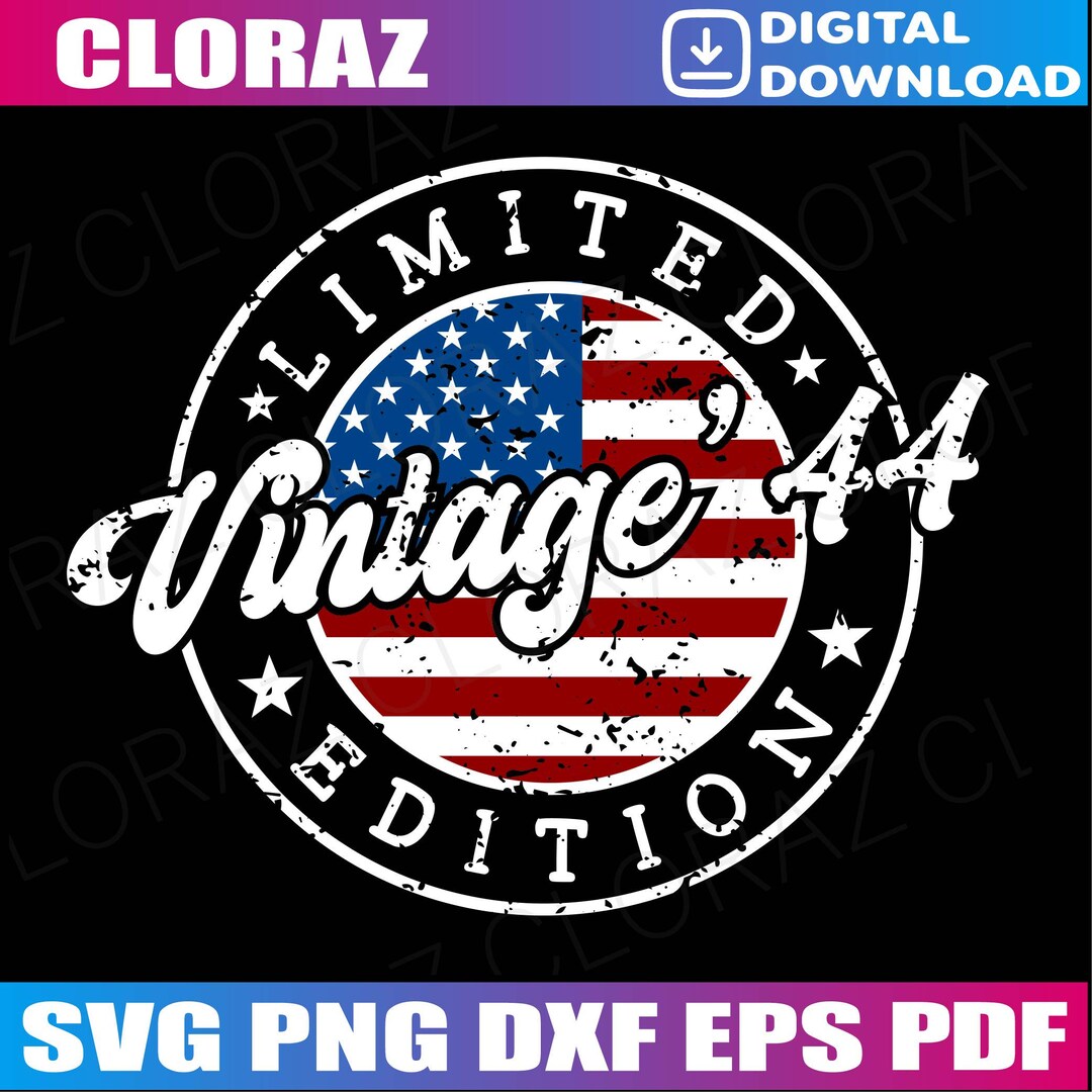 Vintage 1944 Flag Stamp 81th Birthday Gifts 81 Year Old Svg, Vintage ...