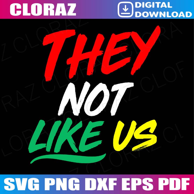 They Not Like Us Svg Png - Etsy