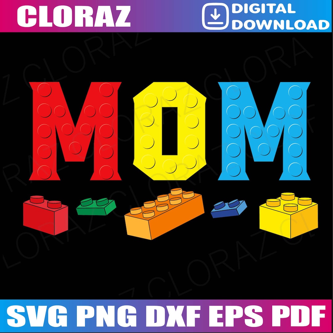 Mom Master Builder Building Bricks Blocks Family Set Parents Svg, Mom ...