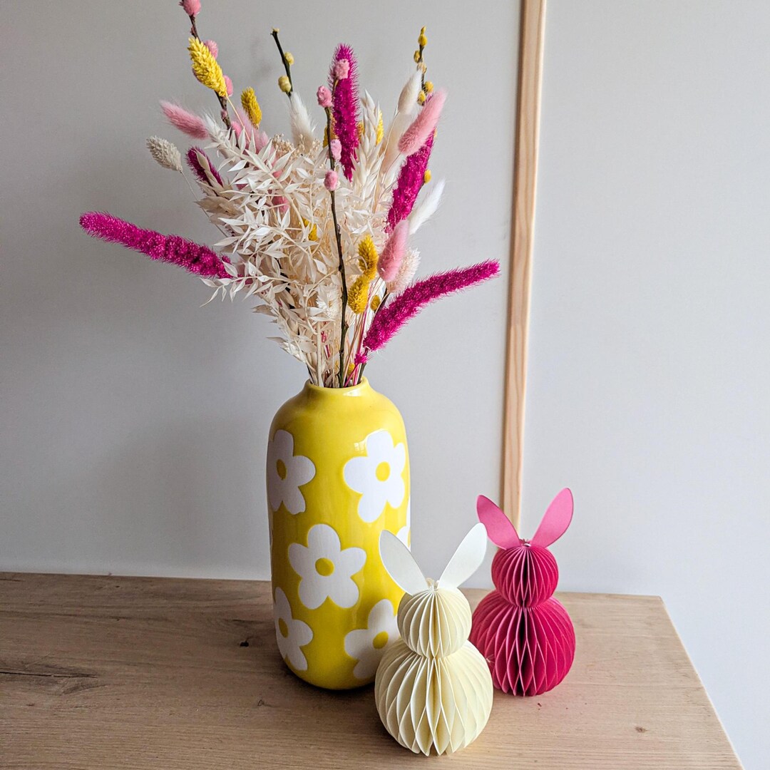 Dried Flowers Bouquet Spring Easter Colorful Flowers Mother's Day Gift ...