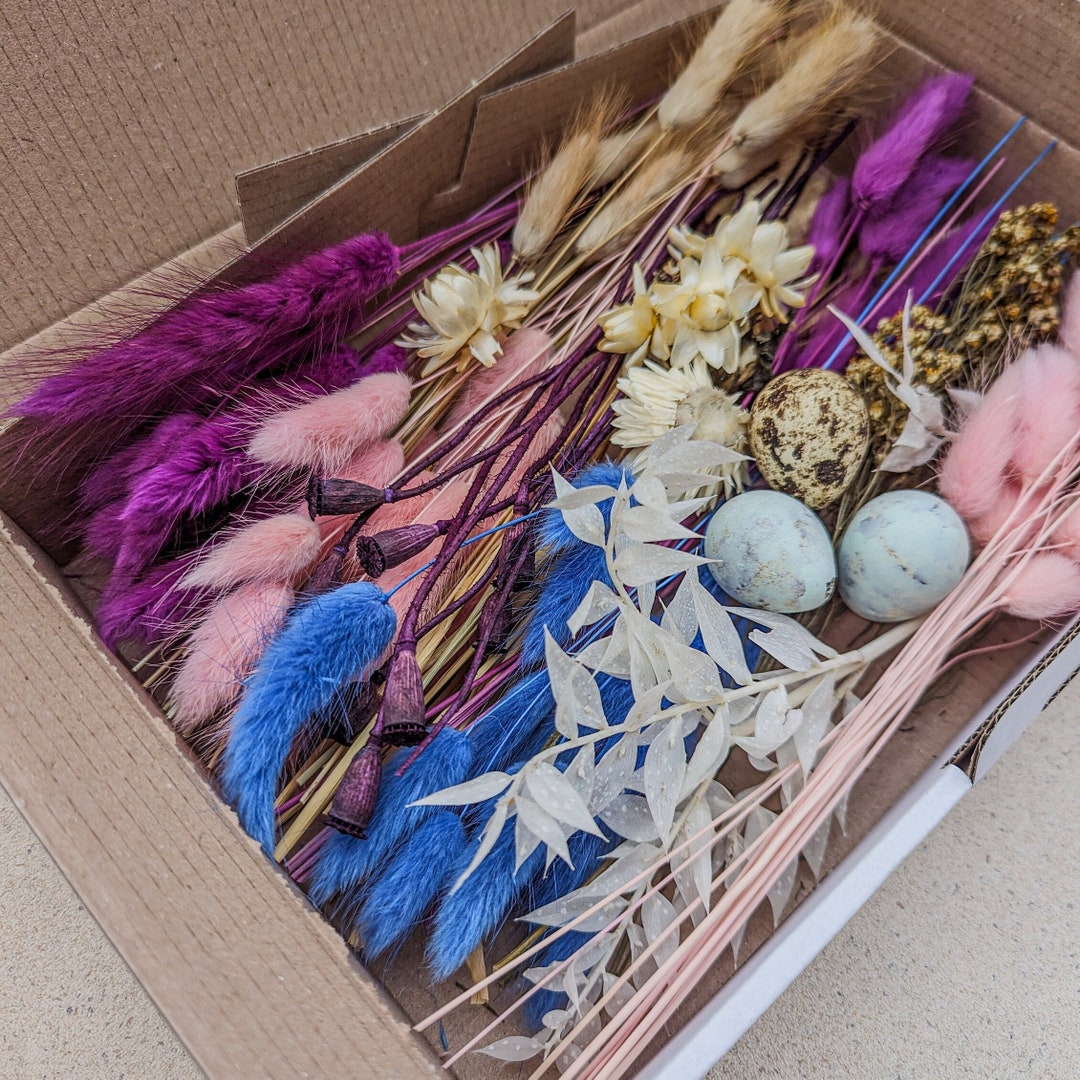 Dried Flowers DIY Mix Flower Box Spring Box Berry Blue for Creative ...