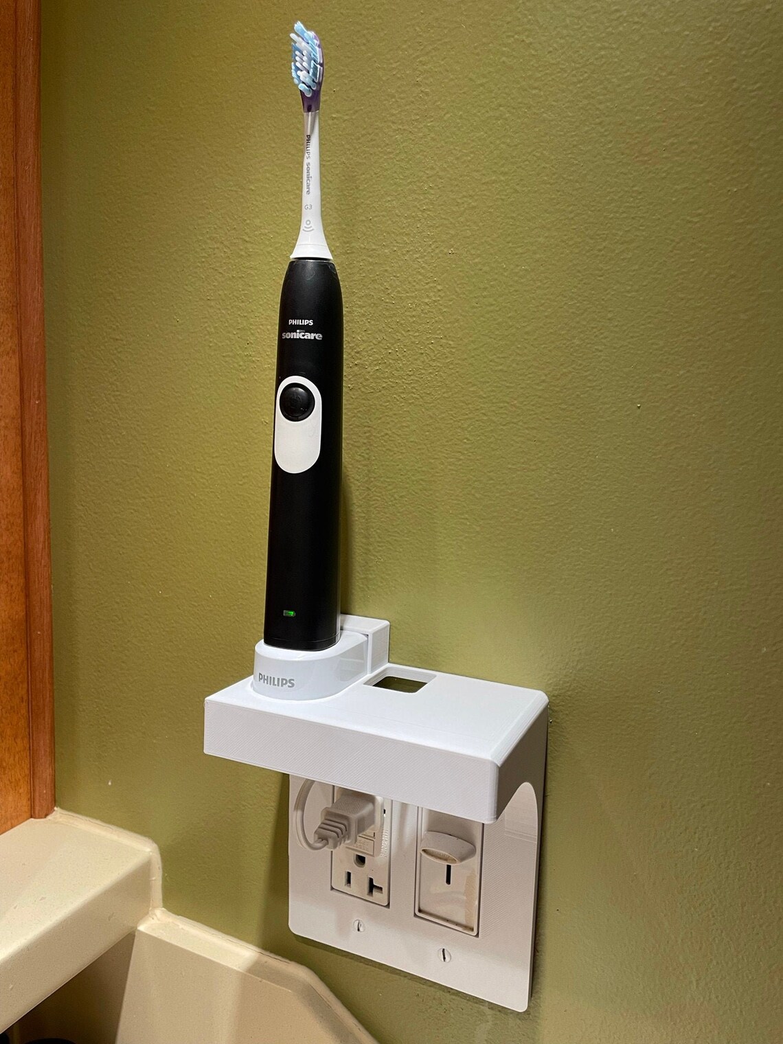 Bathroom Outlet Cover Shelf for Philips Sonicare Charger (2-gang) - Etsy