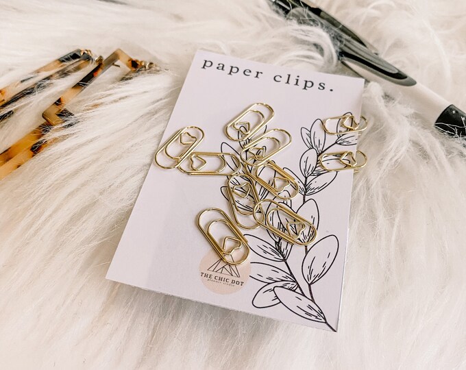 Luxe Mini Paperclip Set of 10 Gold Mini Paper Clips With - Etsy