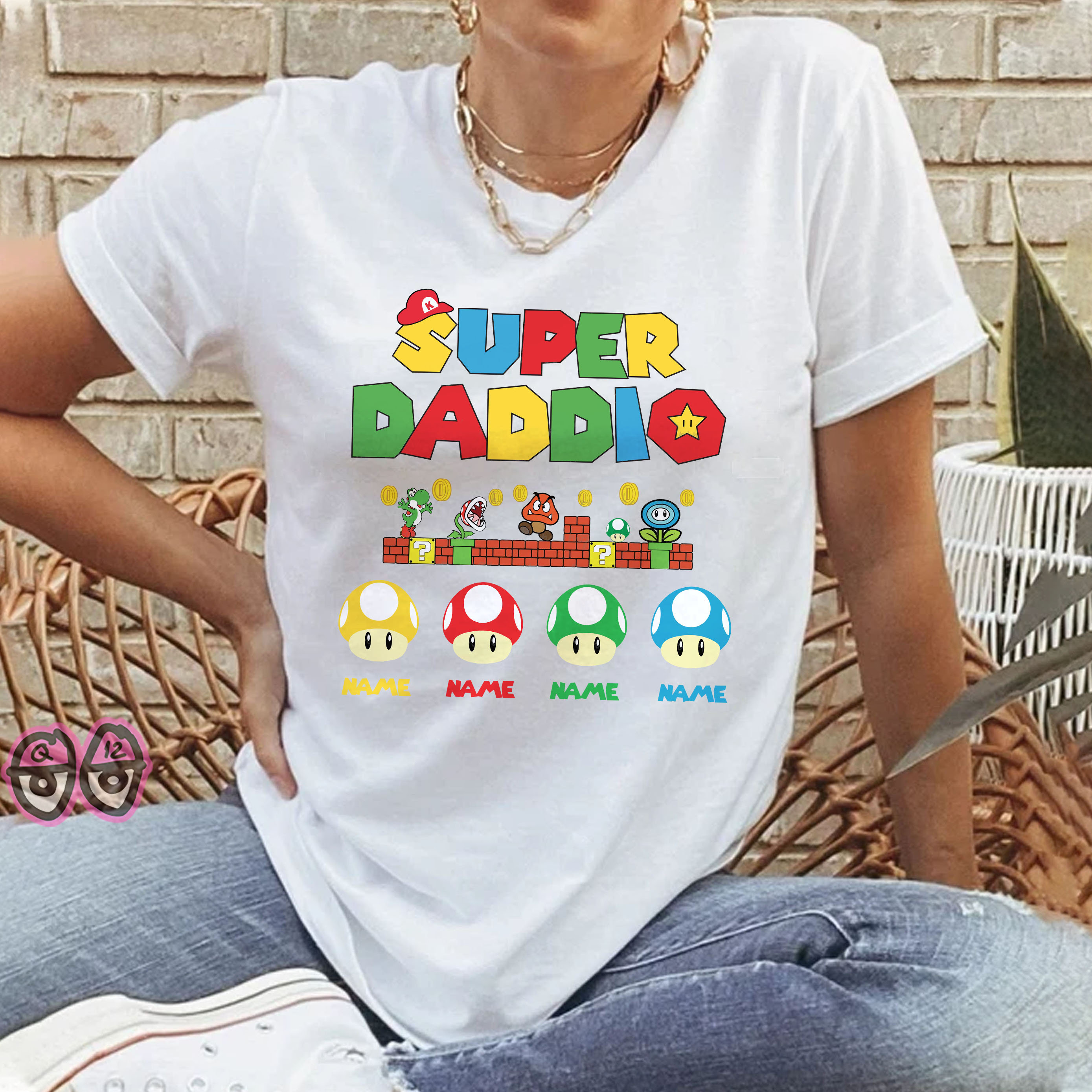 Personalized Super Daddio Shirt, Super Mario Shirt, Daddio Shirt ...