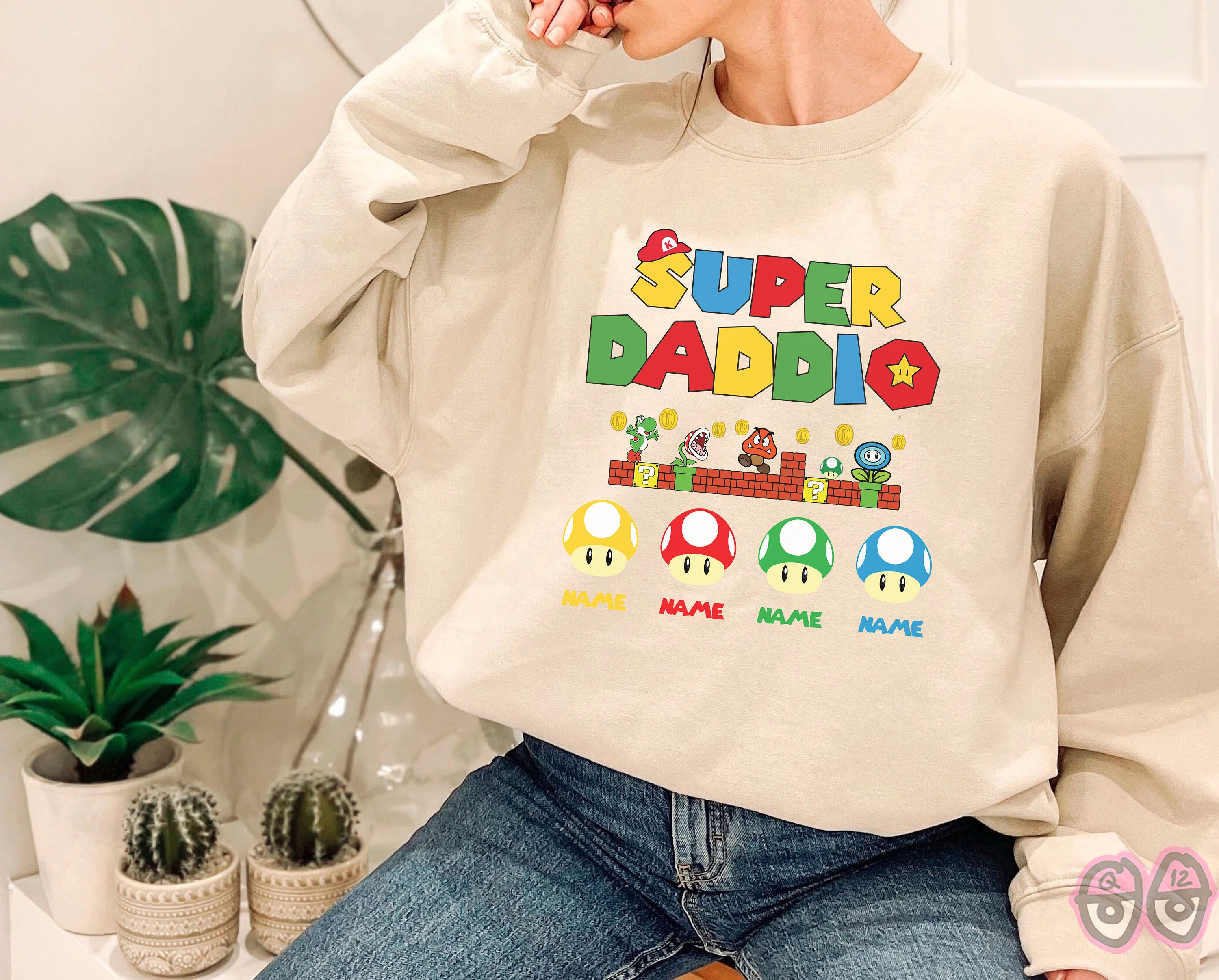 Personalized Super Daddio Shirt, Super Mario Shirt, Daddio Shirt ...