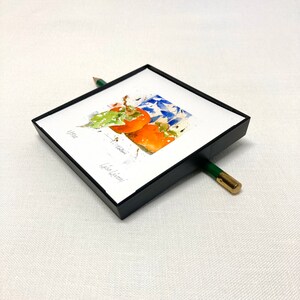 PERSIMMON Watercolor Fruit Print, Fall Decor Persimmon Painting ...