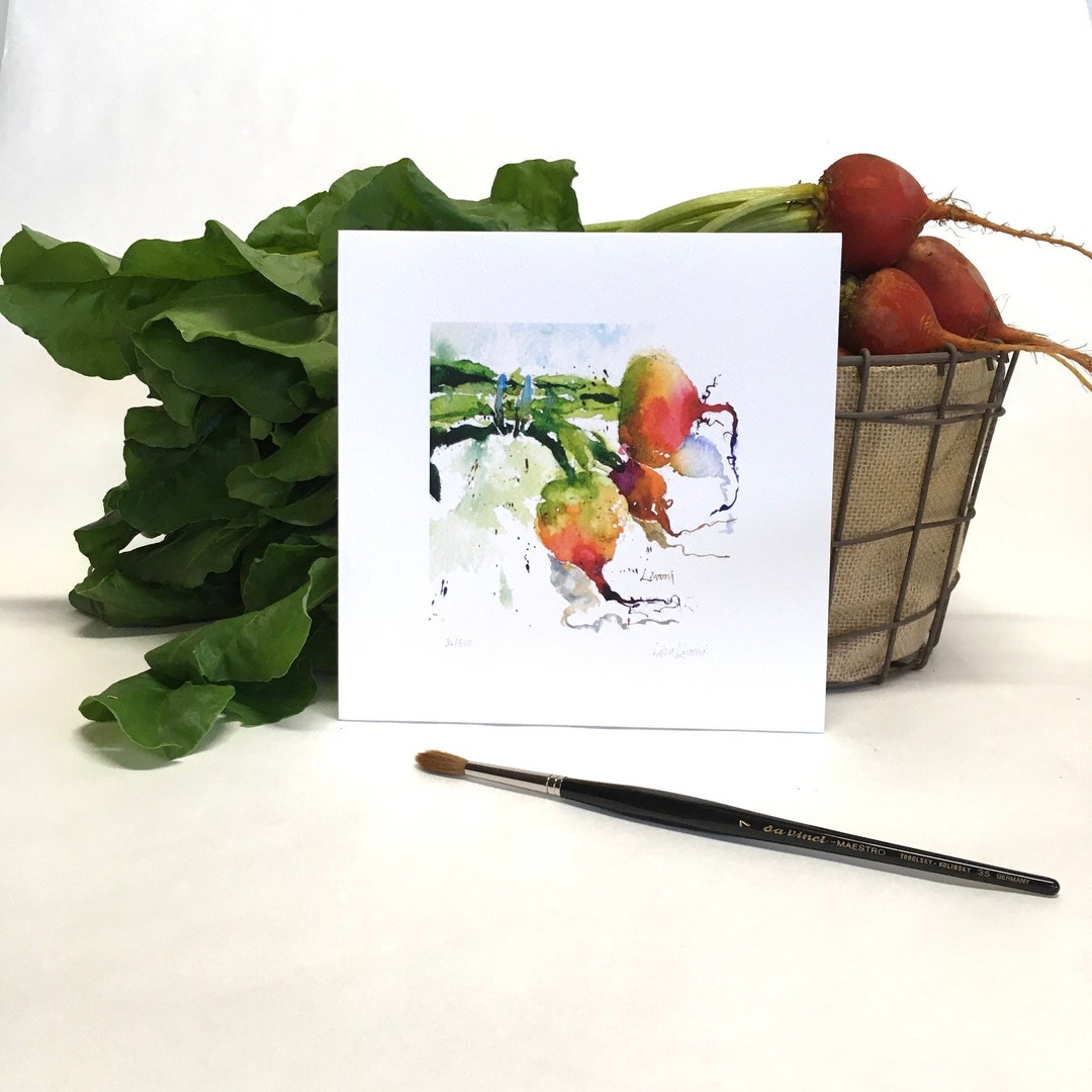BEET Watercolor Print, Kitchen Wall Beet Art, Hostess Gift, Kitchen ...