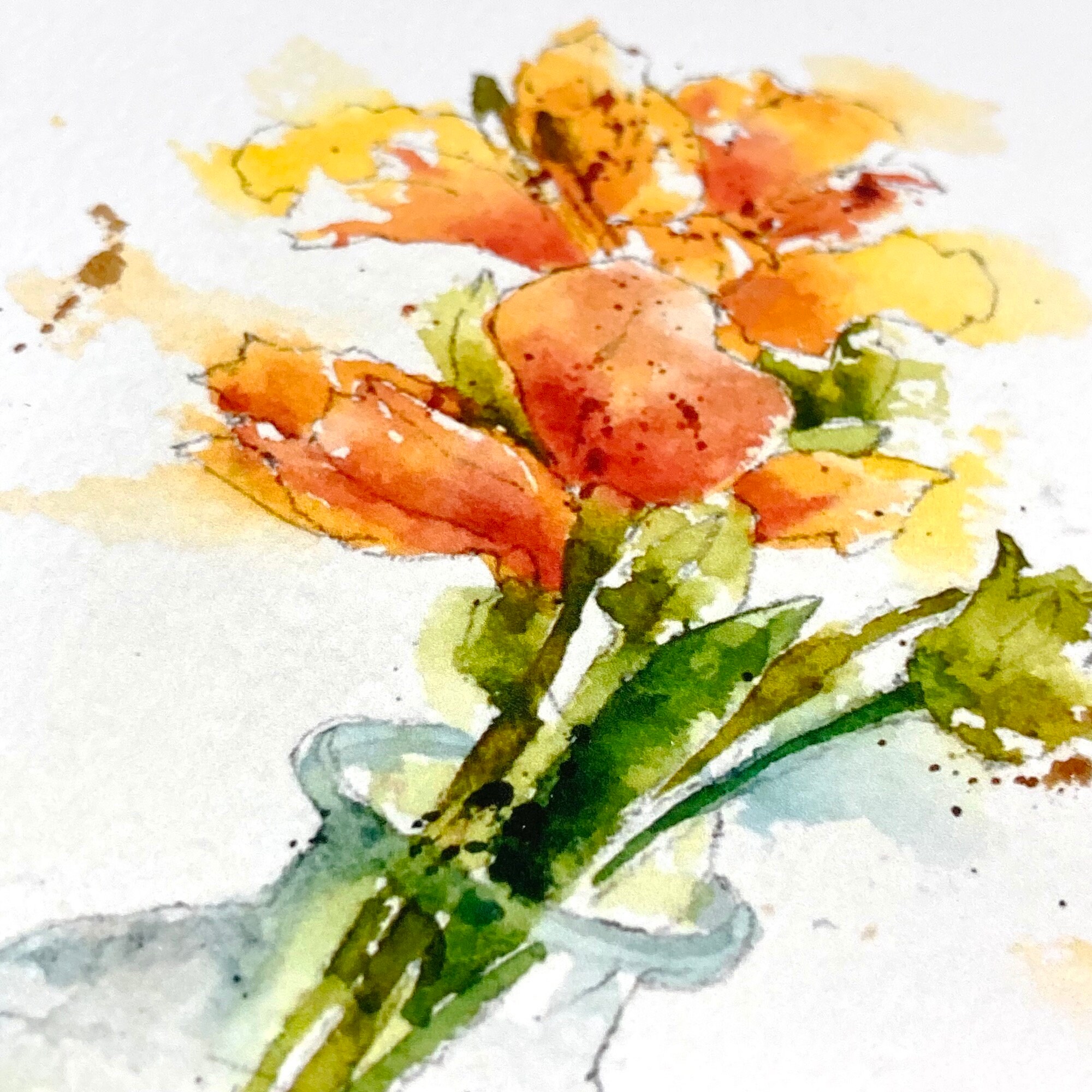 ALSTROEMERIA Watercolor Floral Print, Alstroemeria Painting ...