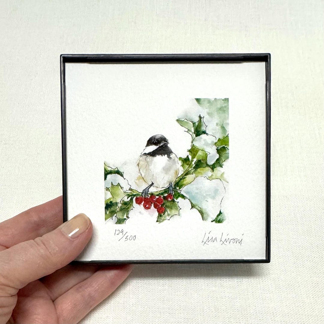 Chickadee Watercolor Print, Chickadee Painting, Chickadee Art Print ...