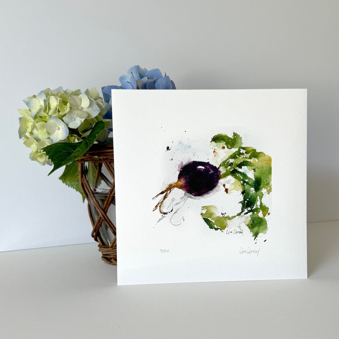 Beet Watercolor Kitchen Decor, Watercolor Vegetable Print, Beet ...